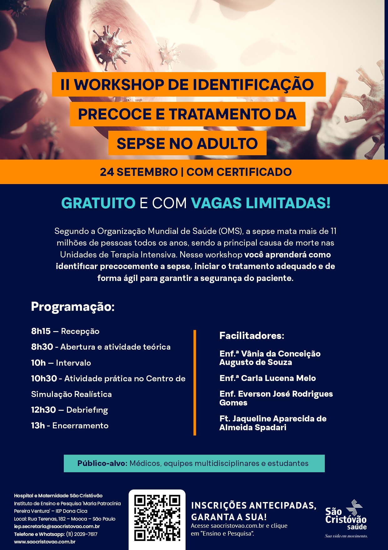 II WORKSHOP DE IDENTIFICAÇÃO PRECOCE E TRATAMENTO DA SEPSE NO ADULTO ...